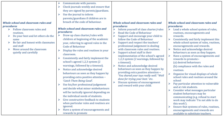 Positive Behaviour Plan – DSPNS