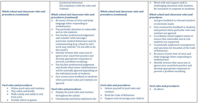 Positive Behaviour Plan – DSPNS