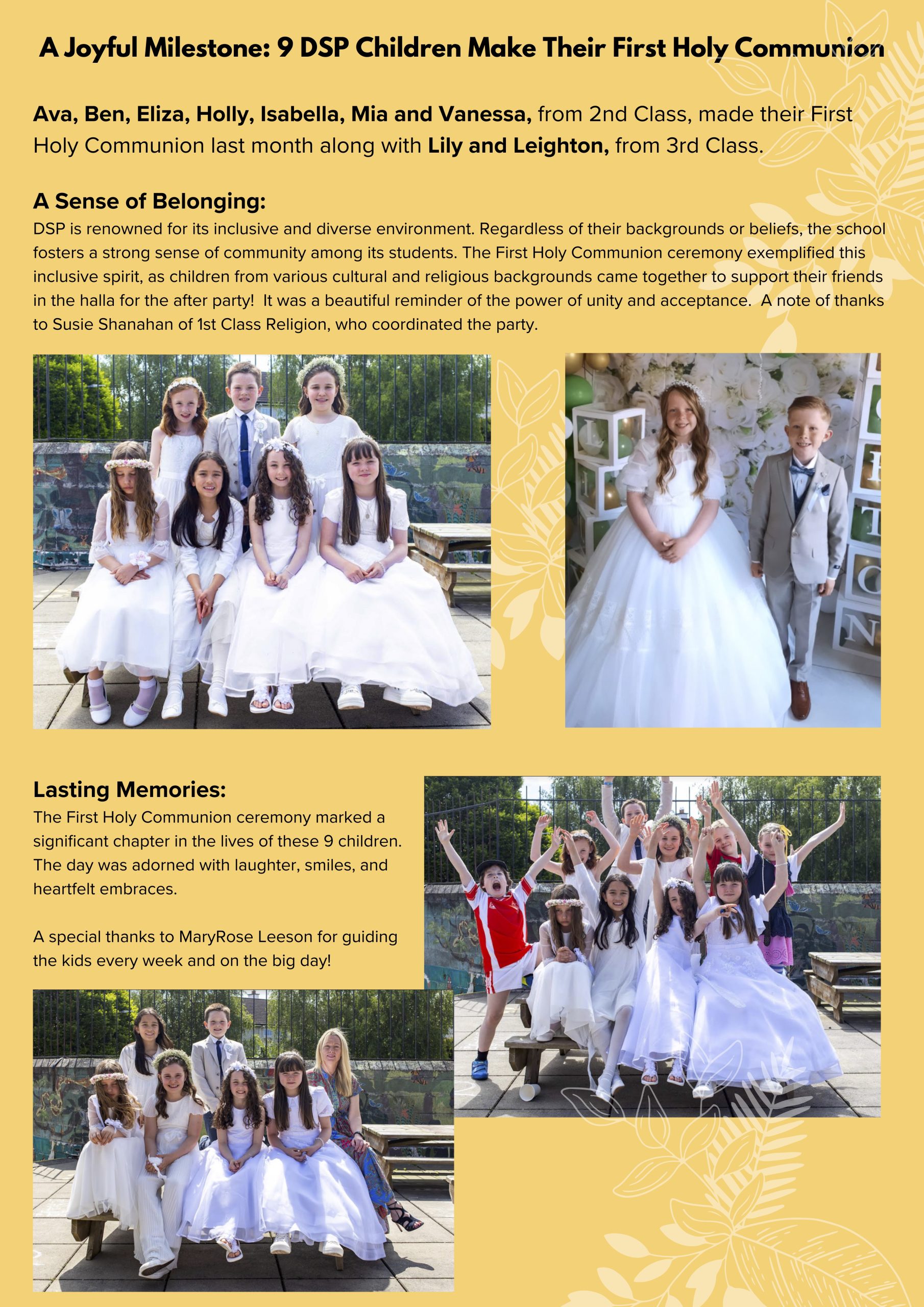 First Communion – DSPNS